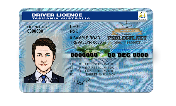 Australia Tasmania Driver License PSD Template - PSDLEGIT