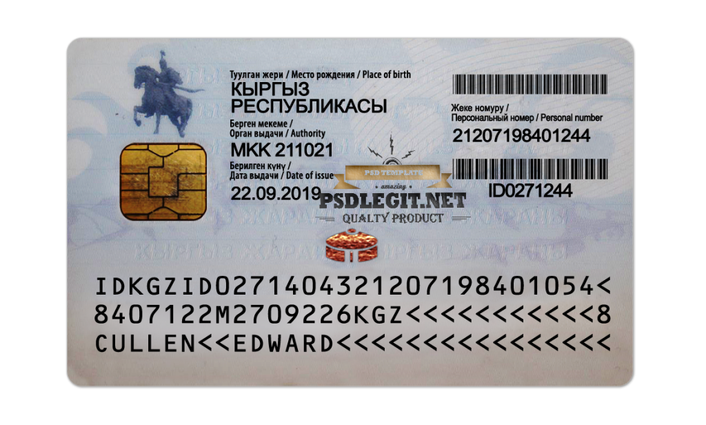 blank kentucky id card